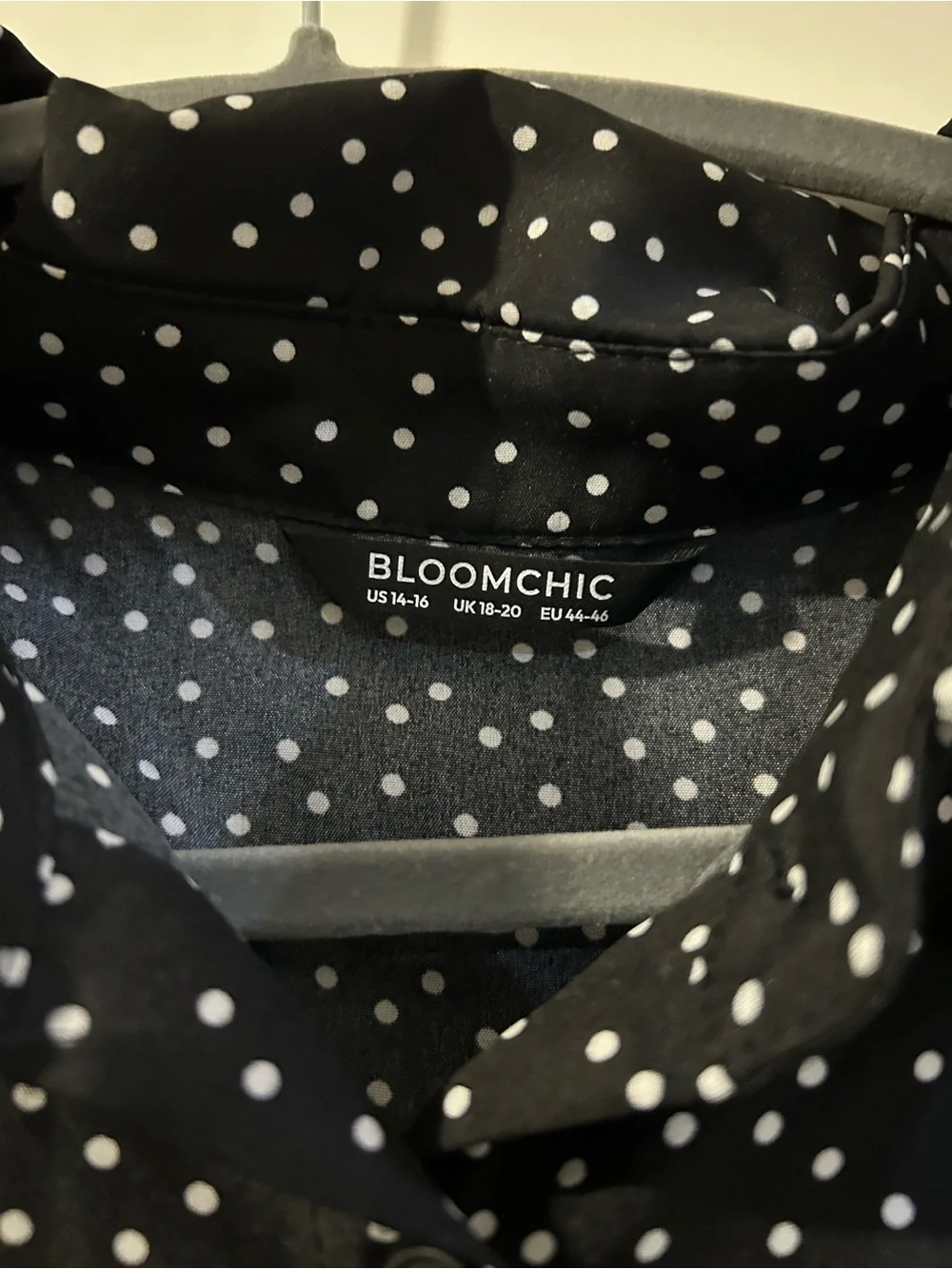 BloomChic | Dresses | Bloomchic Black And White Polka Dot Midi Dress ...